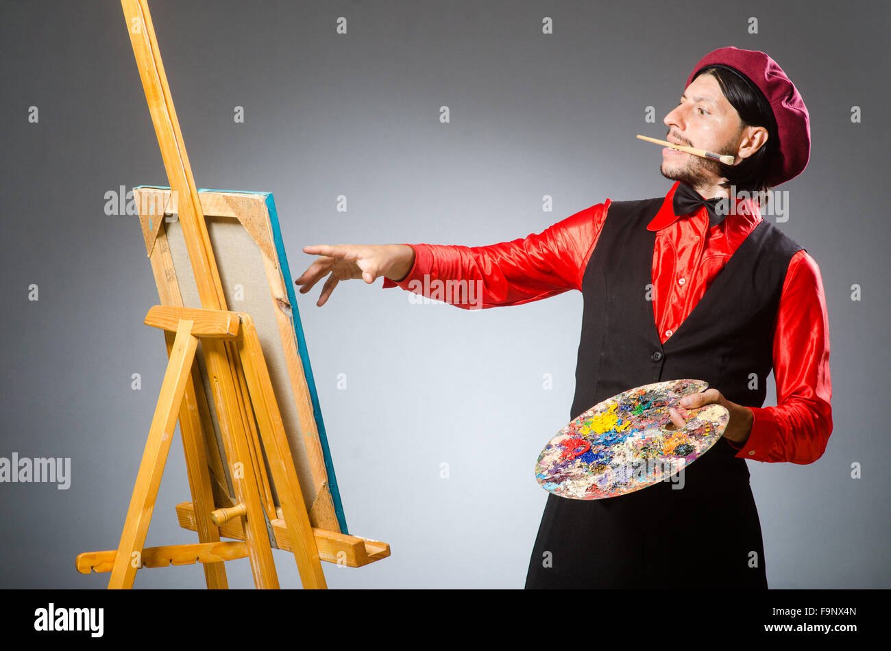 Man artist in art concept Stock Photo - Alamy
