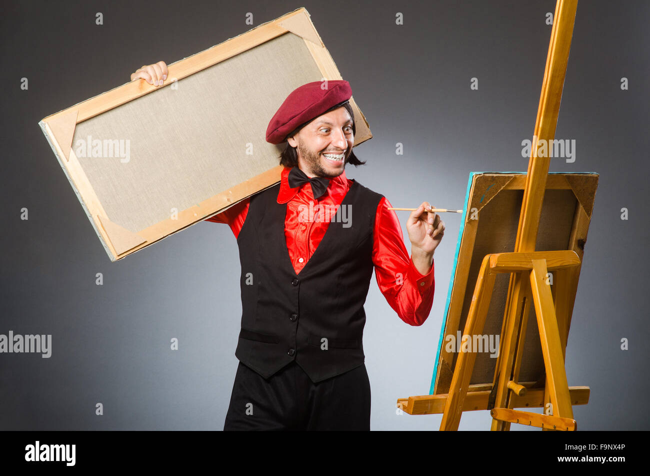 Man artist in art concept Stock Photo - Alamy