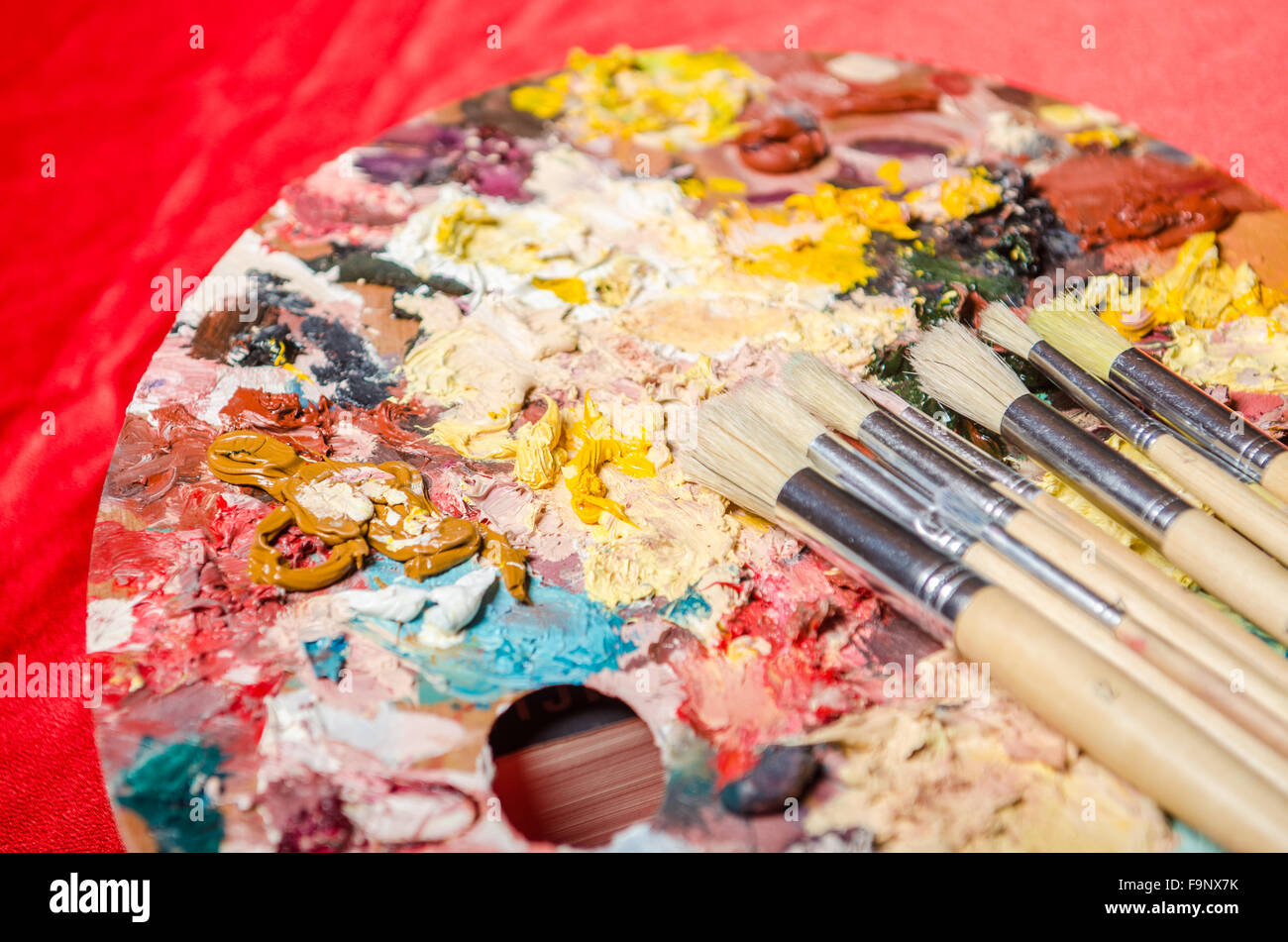 Artist palette in art concept Stock Photo - Alamy