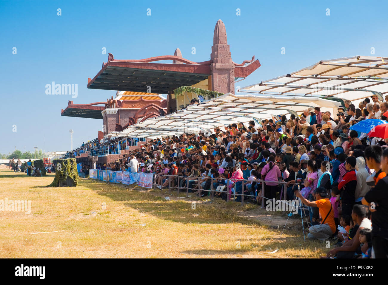 A large audience watching the performances from the grandstand at the ...