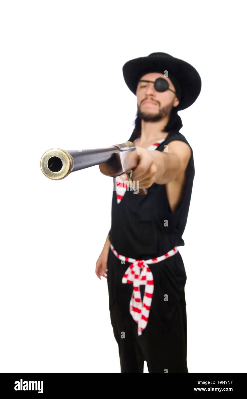 Man pirate isolated on the white background Stock Photo - Alamy