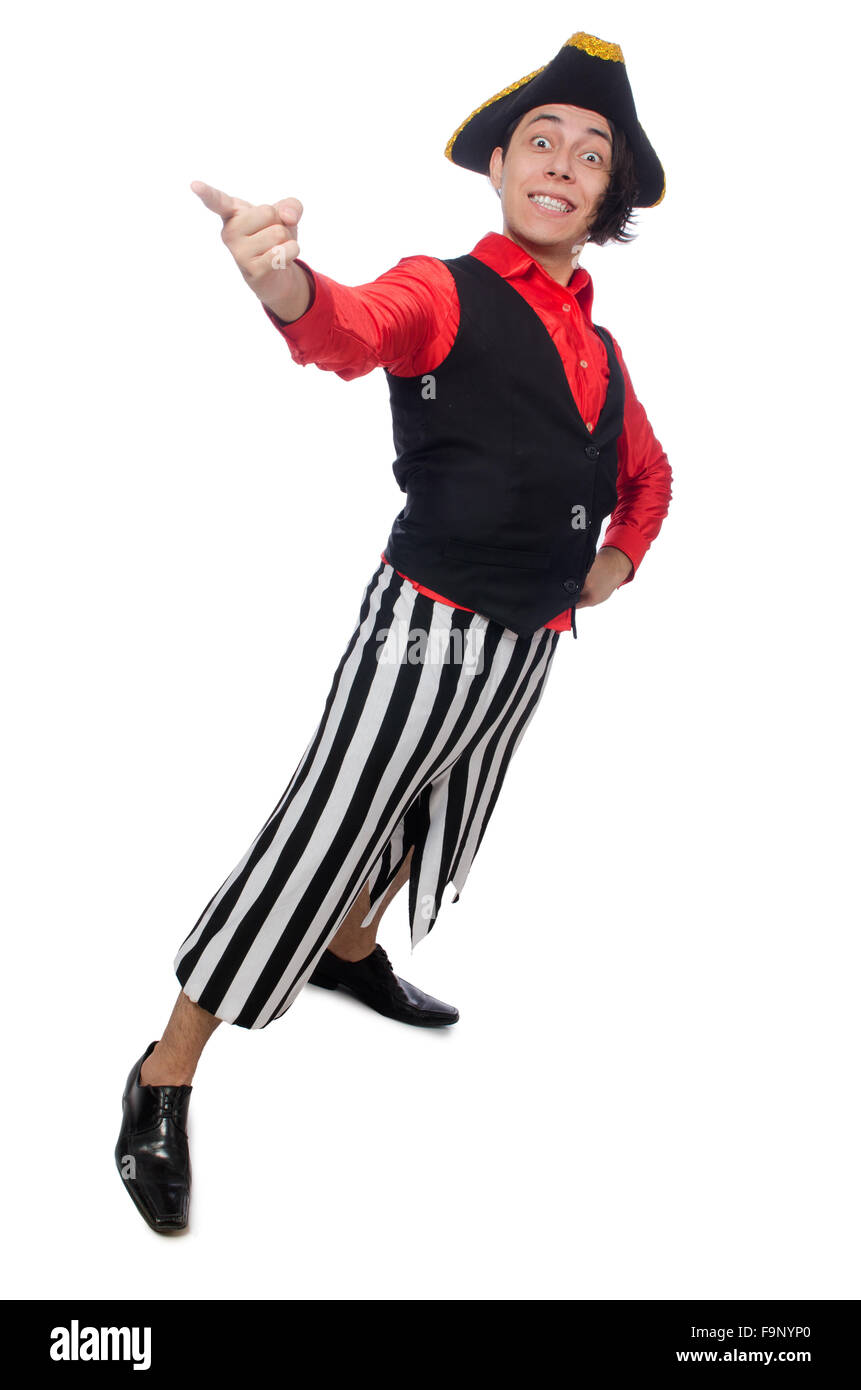 Funny pirate isolated on the white Stock Photo - Alamy