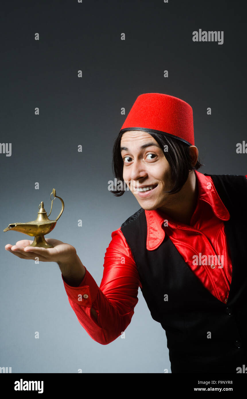 Man wearing red fez hat Stock Photo - Alamy