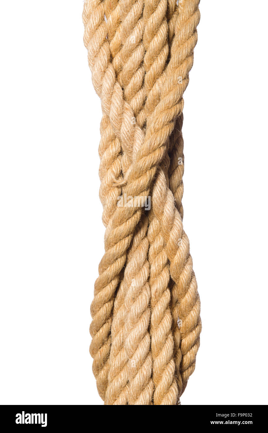 Rope isolated on the white background Stock Photo - Alamy