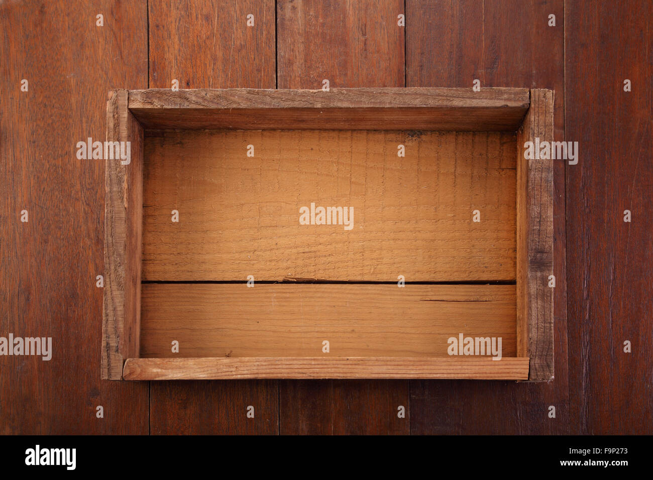 top view old wooden crate Stock Photo - Alamy