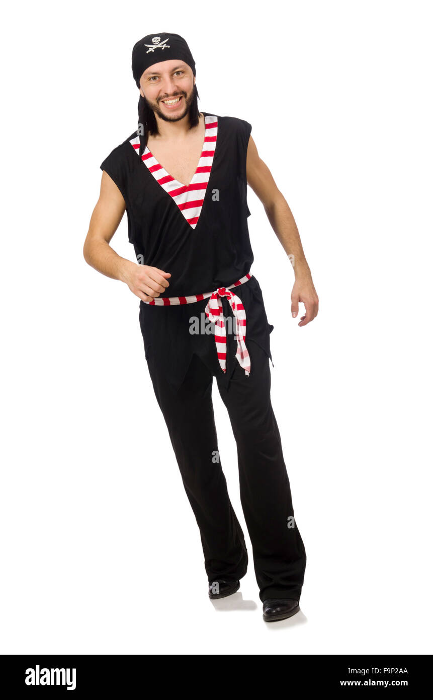 Man pirate isolated on the white background Stock Photo - Alamy