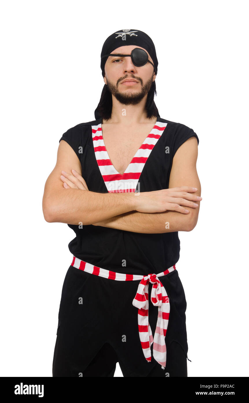Man pirate isolated on the white background Stock Photo - Alamy