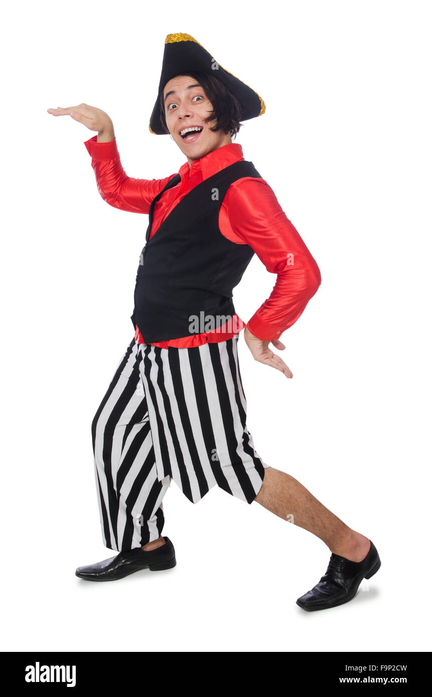Funny pirate isolated on the white Stock Photo - Alamy