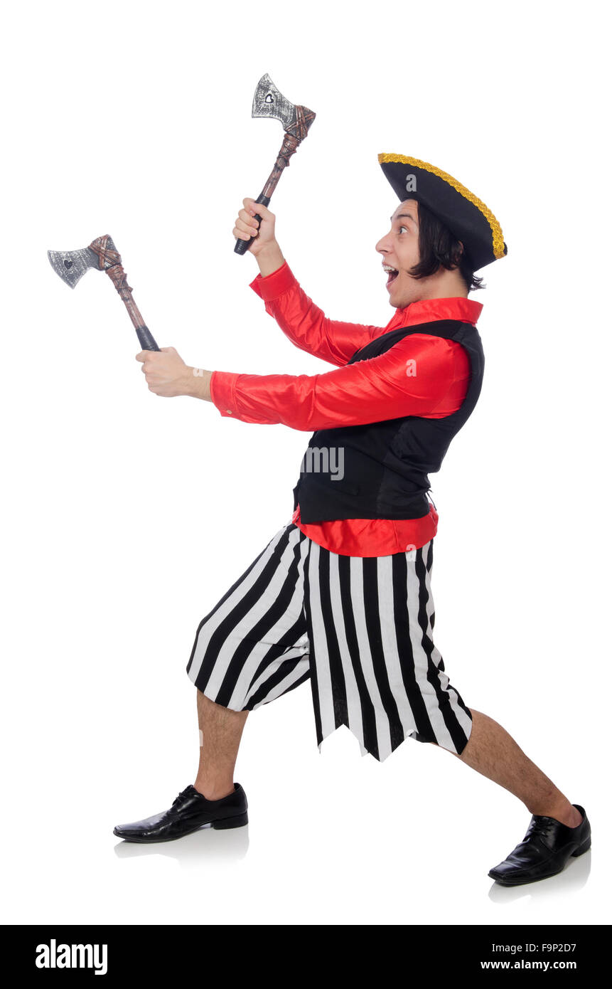 Funny pirate isolated on the white Stock Photo - Alamy
