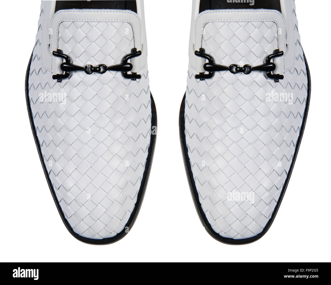 Tip of male shoes isolated on white Stock Photo - Alamy