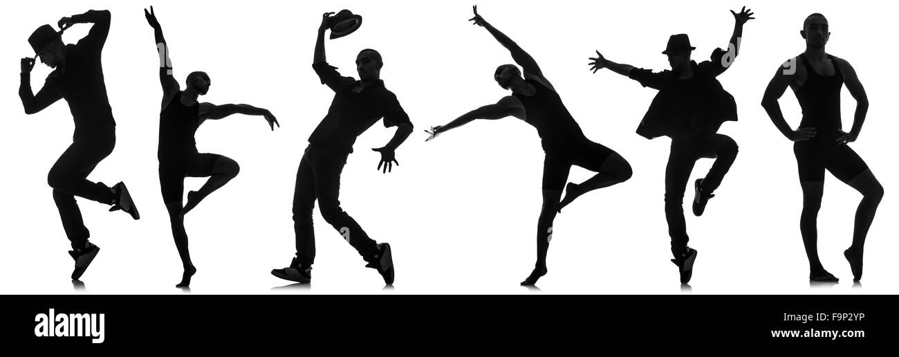 Silhouettes of dancers in dancing concept Stock Photo - Alamy