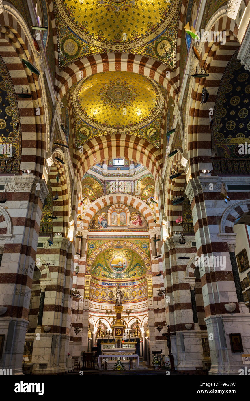 France marseille inside notre dame hi-res stock photography and images ...