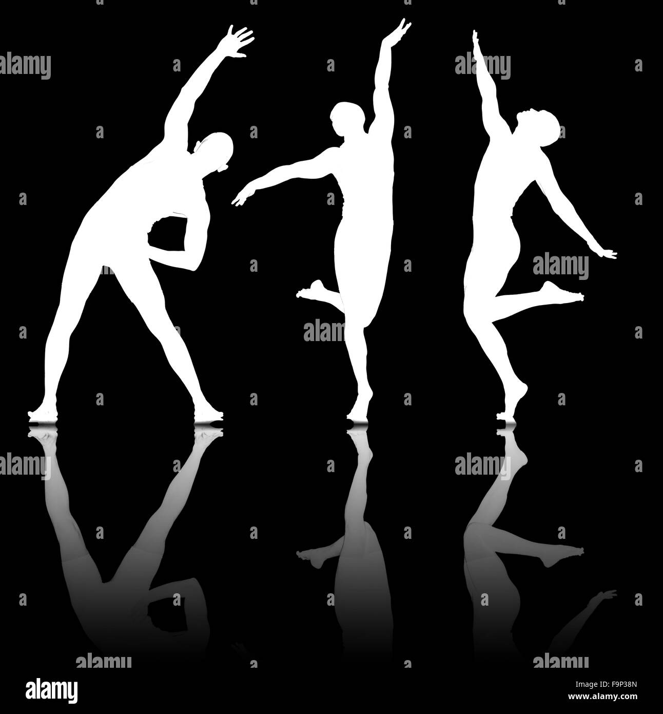 Silhouettes of dancers in dancing concept Stock Photo - Alamy