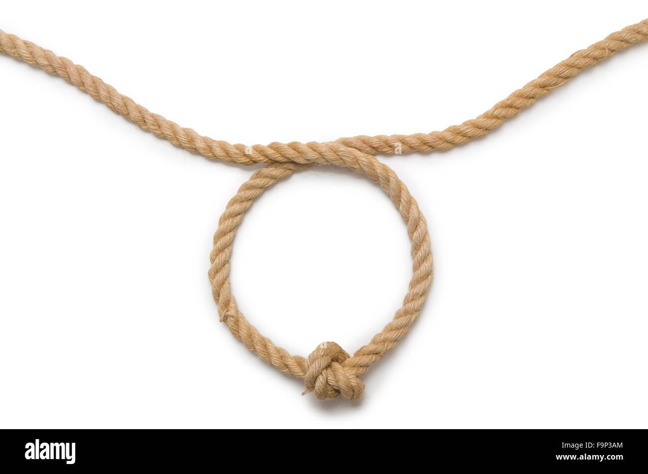 Concept with long hemp rope Stock Photo - Alamy