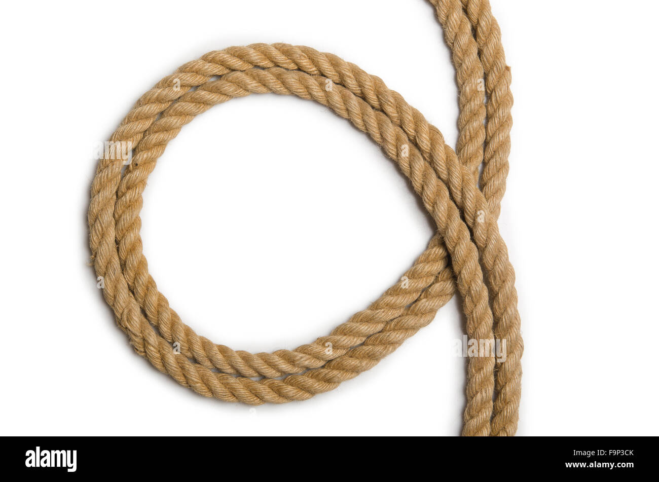 Concept with long hemp rope Stock Photo - Alamy