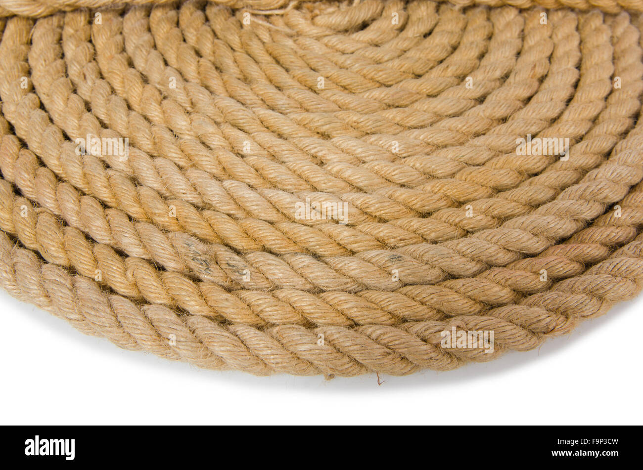 Concept with long hemp rope Stock Photo - Alamy