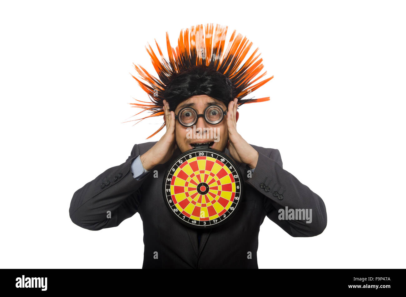 Funny man with mohawk hairstyle Stock Photo - Alamy