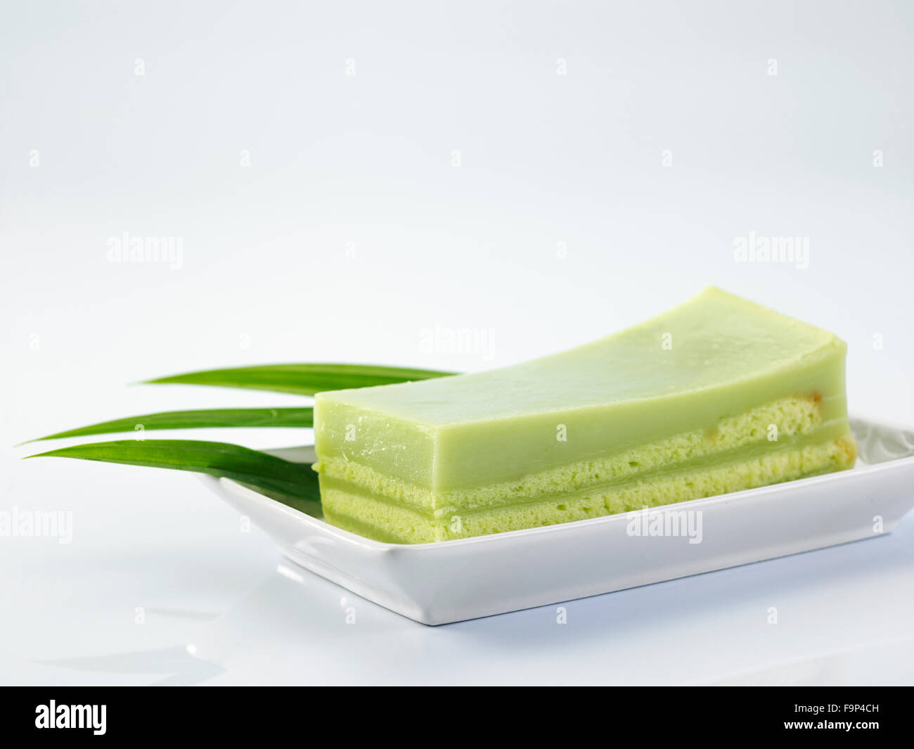 pandan layer cake on the plate Stock Photo - Alamy