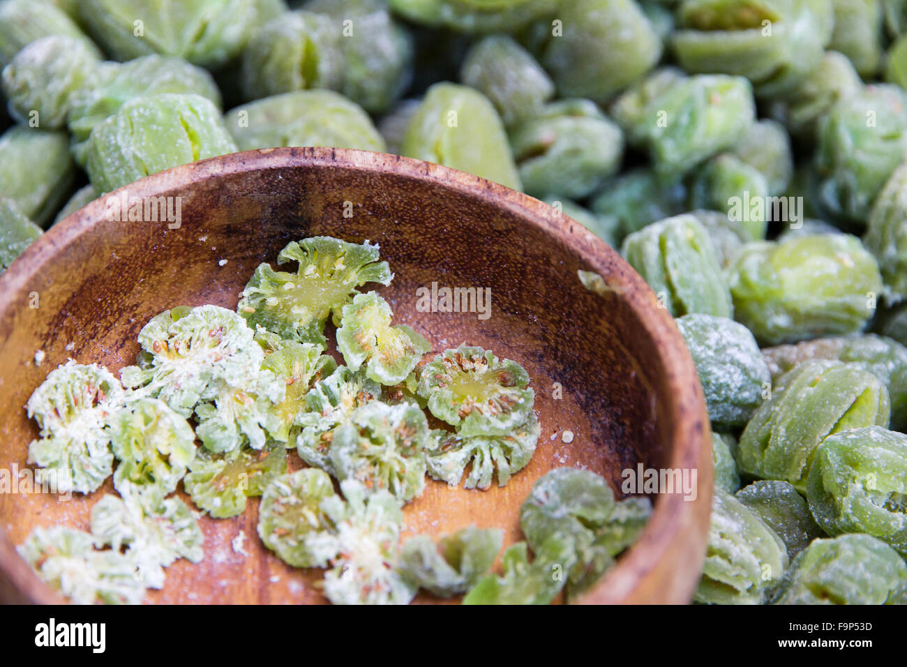 Dried fruit in market, Japanese traditional sweets Stock Photo - Alamy
