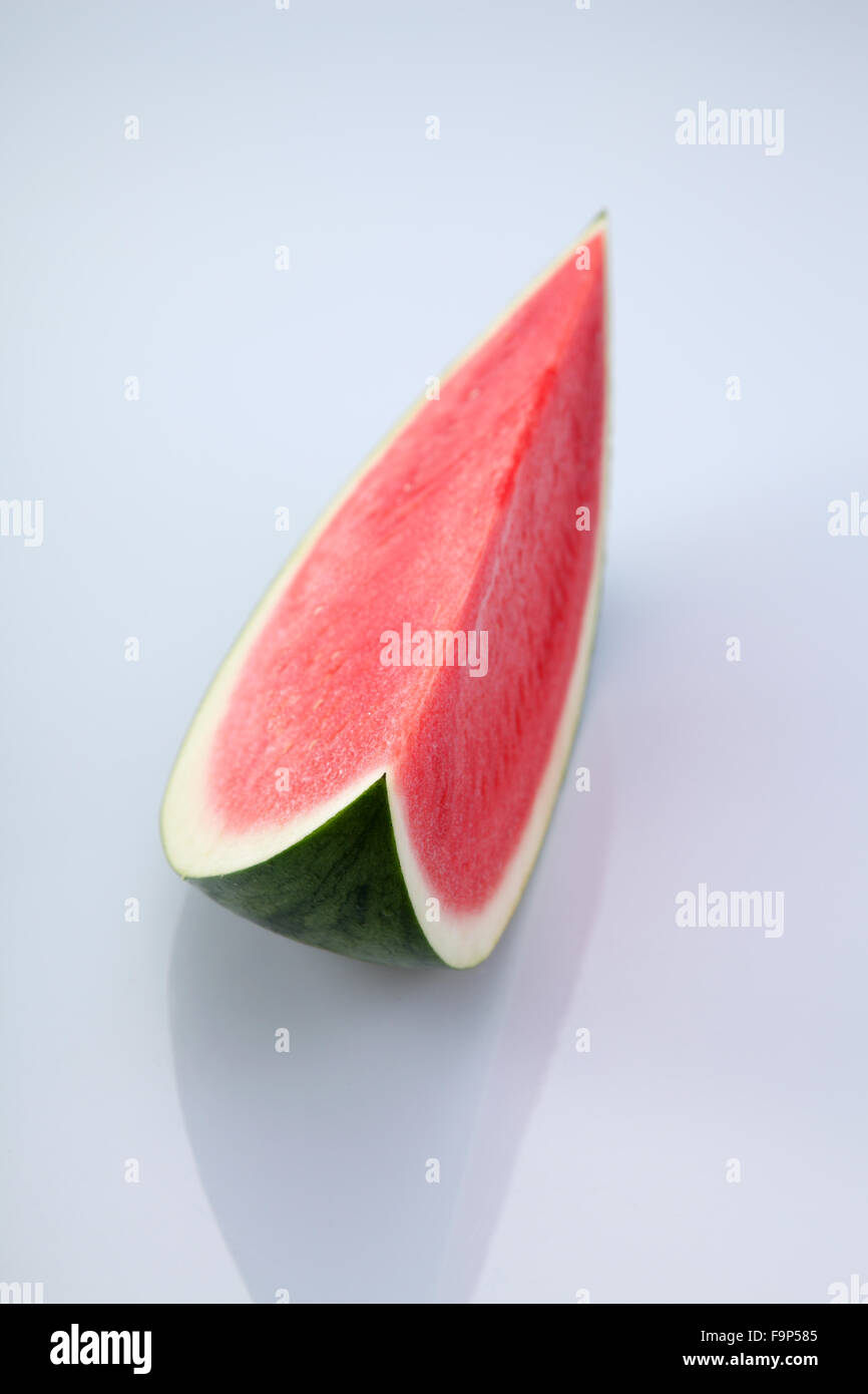 slice of the red watermelon on the white background Stock Photo - Alamy