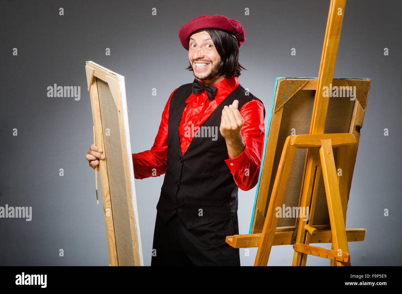 Man artist in art concept Stock Photo - Alamy