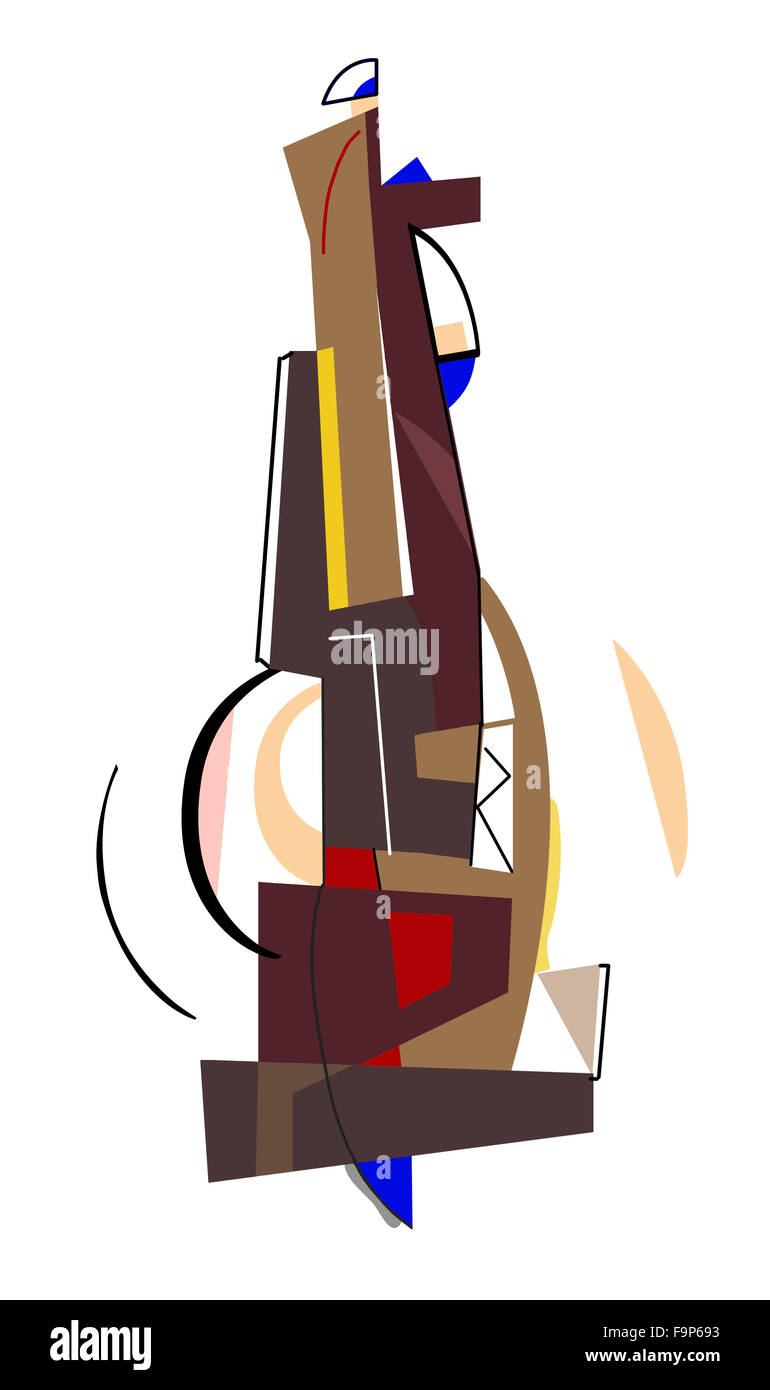 Abstract artwork with different shapes and lines Stock Photo - Alamy