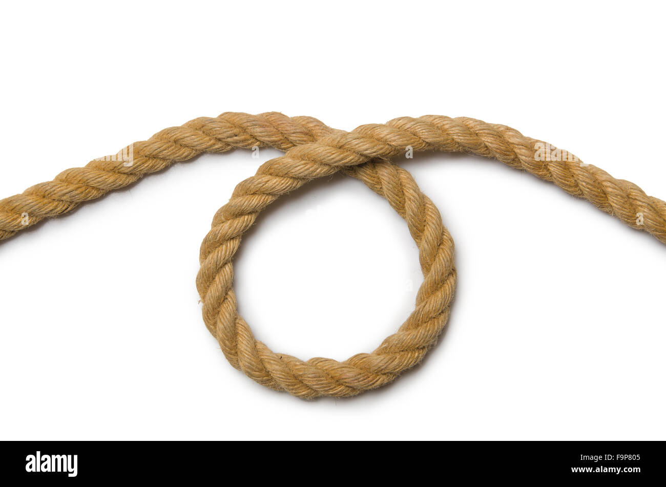 Concept with long hemp rope Stock Photo - Alamy
