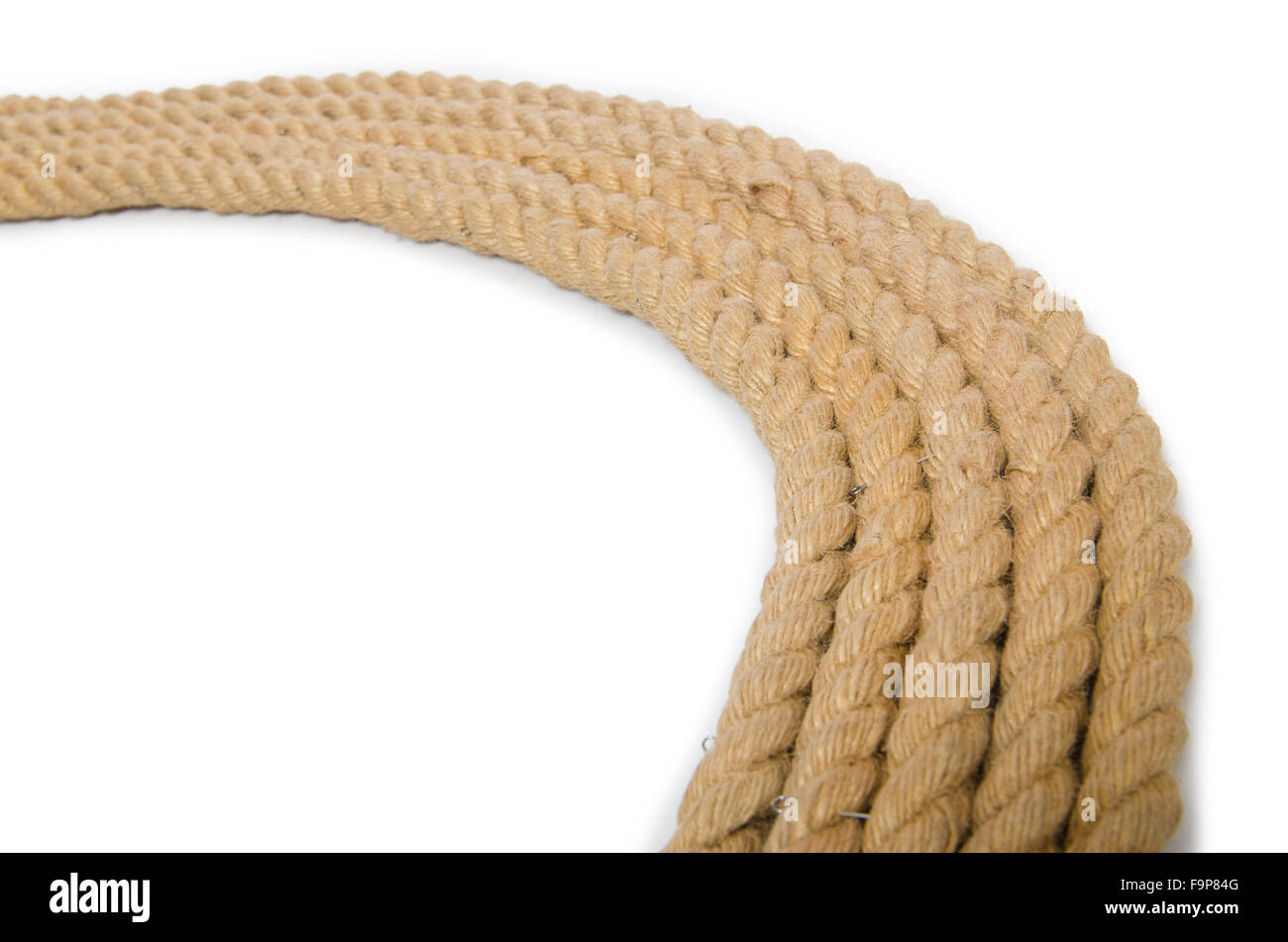 Concept with long hemp rope Stock Photo - Alamy