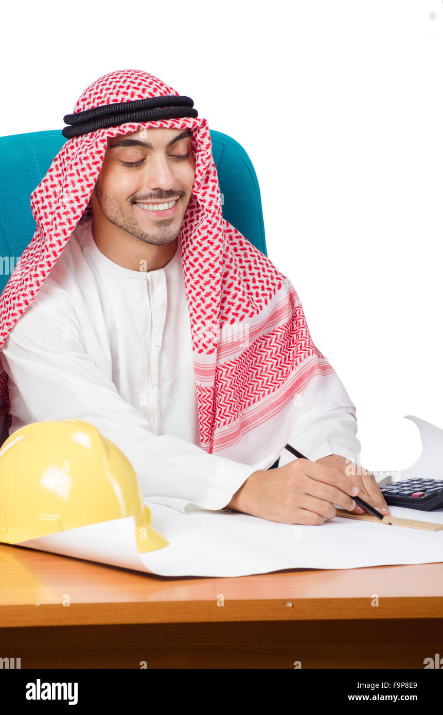 Arab man working in the office Stock Photo - Alamy