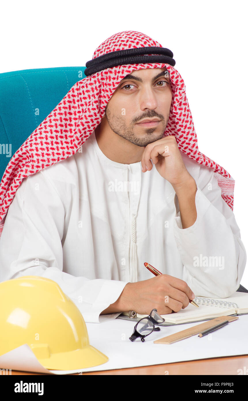 Arab man working in the office Stock Photo - Alamy