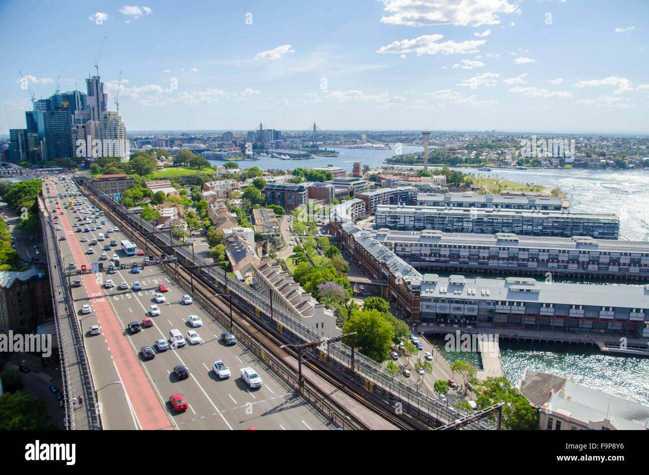 View seen from the Sydney Harbour Bridge Pylon Lookout Stock Photo - Alamy