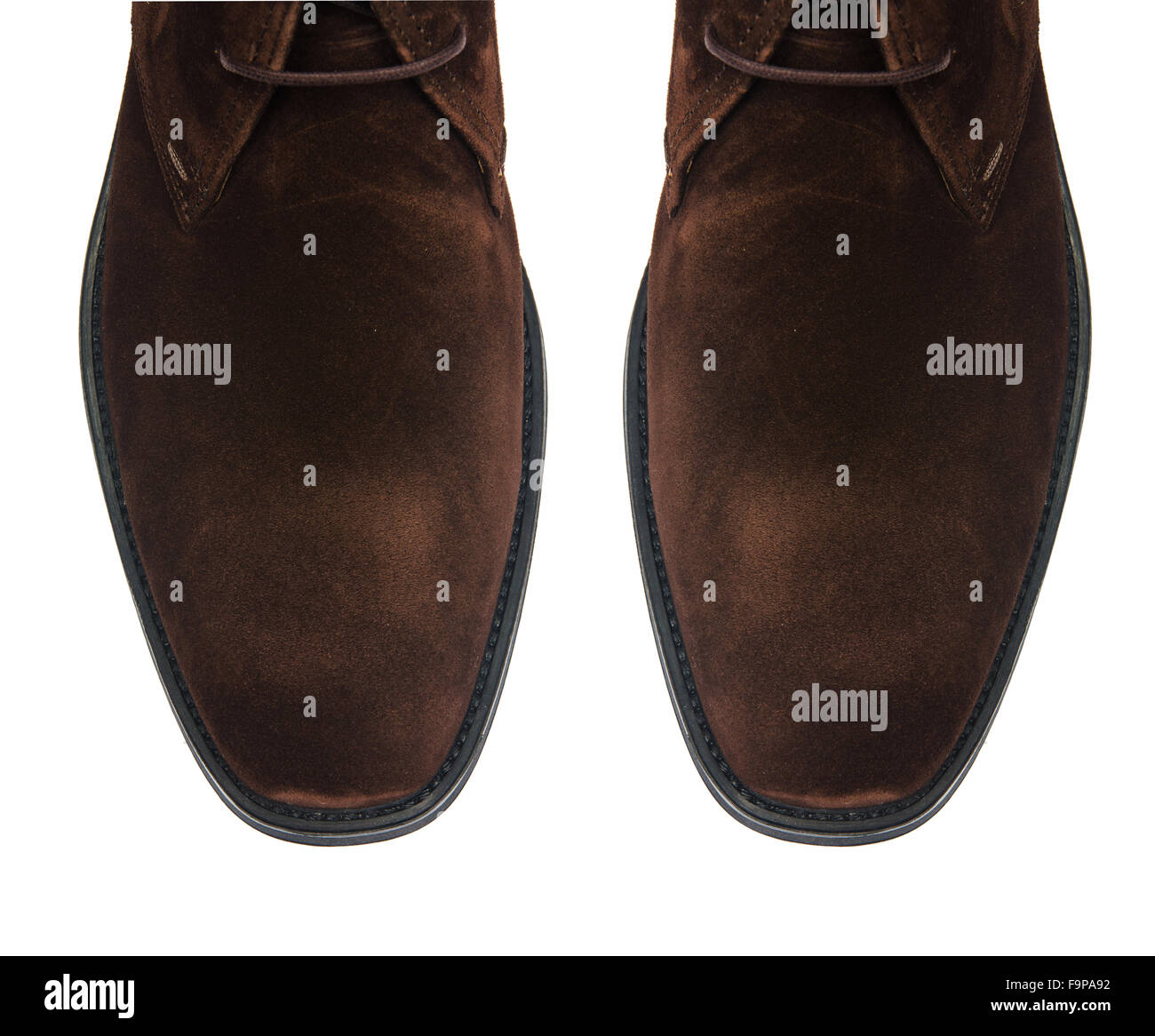 Tip of male shoes isolated on white Stock Photo - Alamy