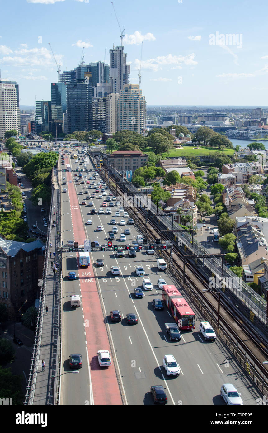 View seen from the Sydney Harbour Bridge Pylon Lookout Stock Photo - Alamy