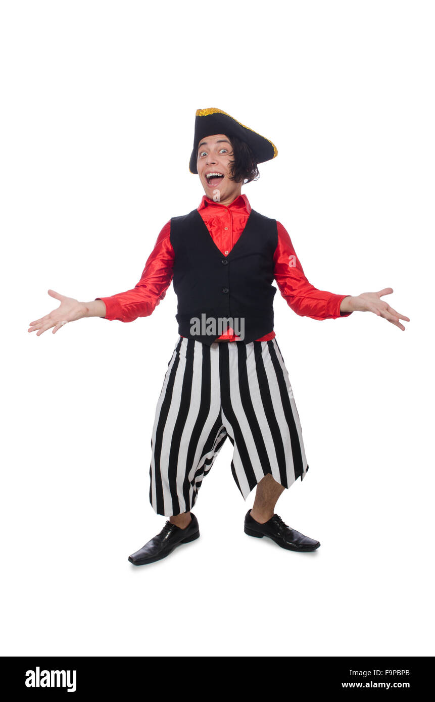 Funny pirate isolated on the white Stock Photo - Alamy