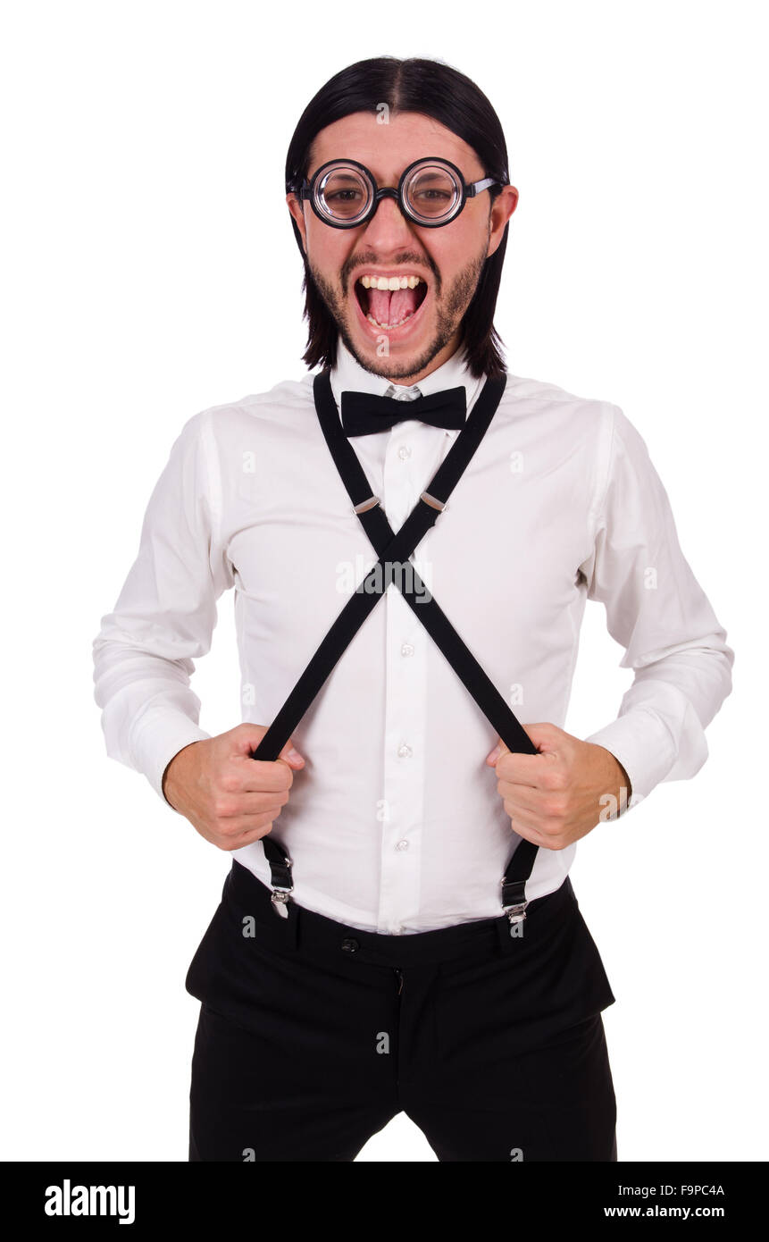 Man wearing suspenders Cut Out Stock Images & Pictures - Alamy