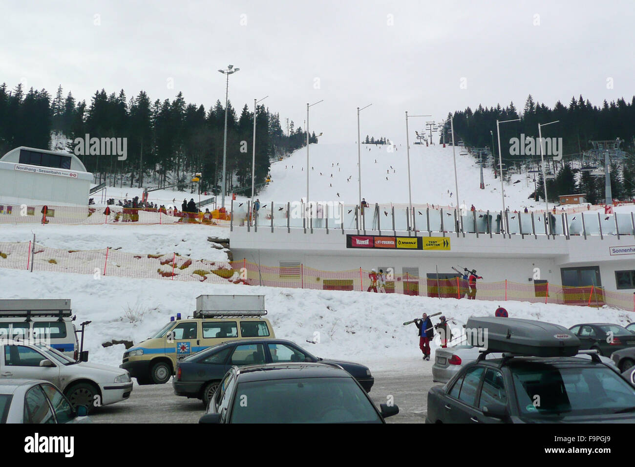 Ski resort Arber,, Bergbahn,, Gross Arber,, Bayerischer Wald,, Germany ...