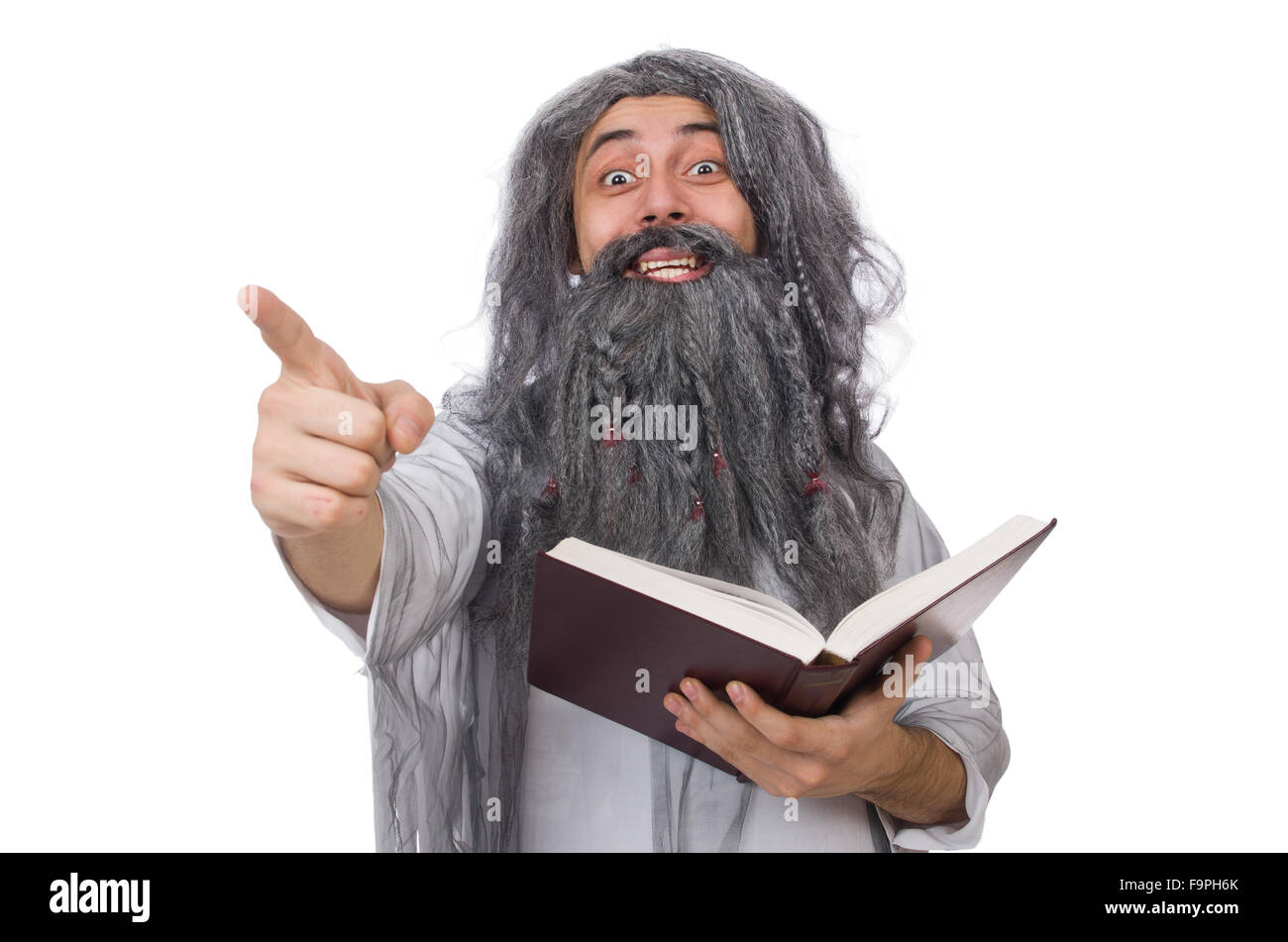 Funny old man isolated on white Stock Photo - Alamy