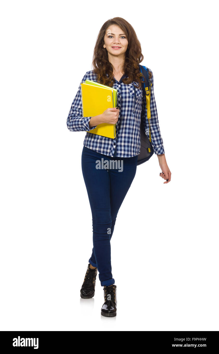 Student Rushing To Class Cut Out Stock Images & Pictures - Alamy