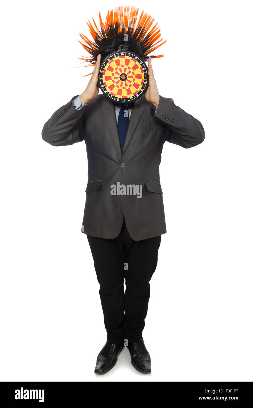 Funny man with mohawk hairstyle Stock Photo - Alamy