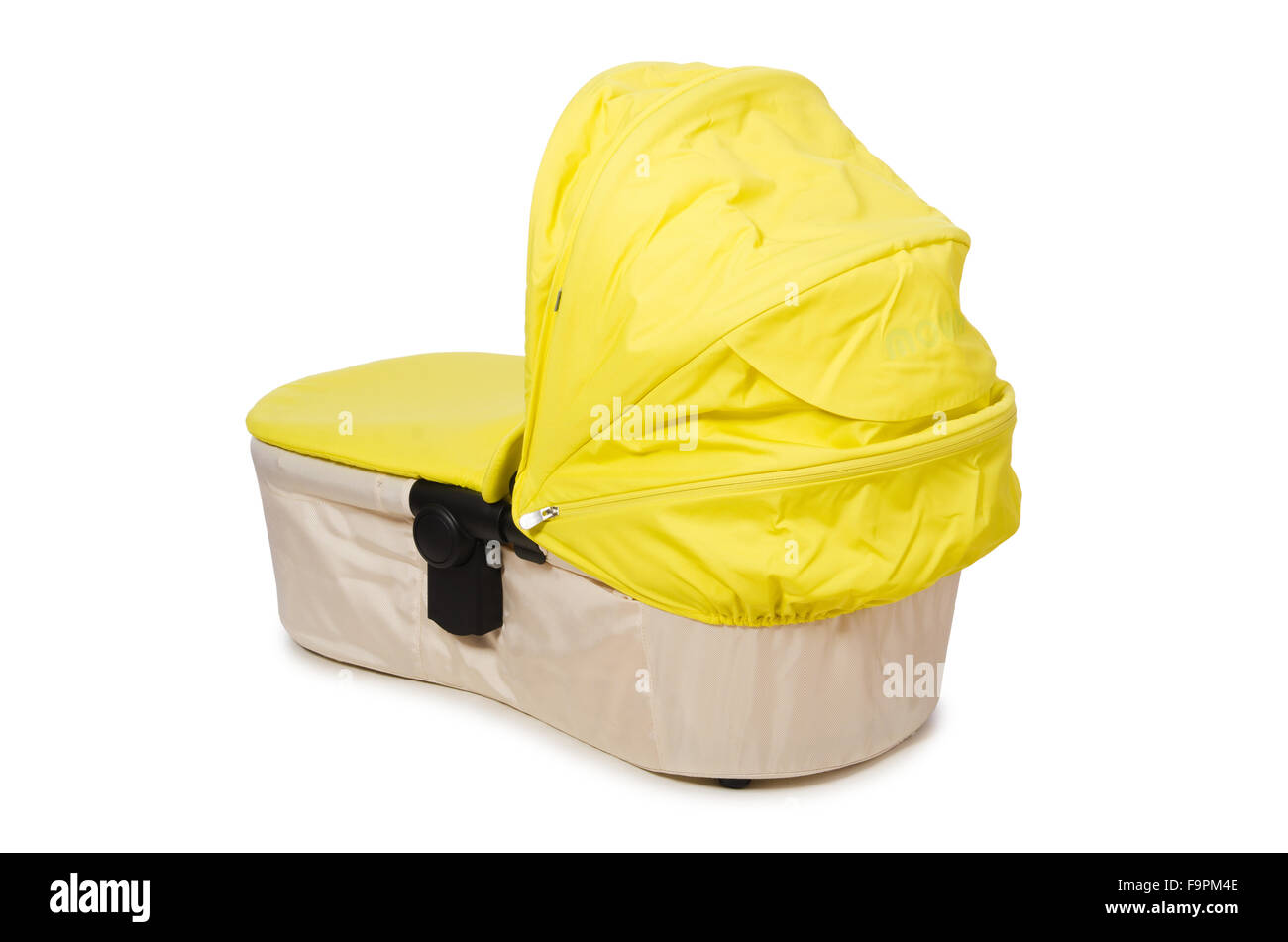 Baby carrycot isolated on white Stock Photo - Alamy