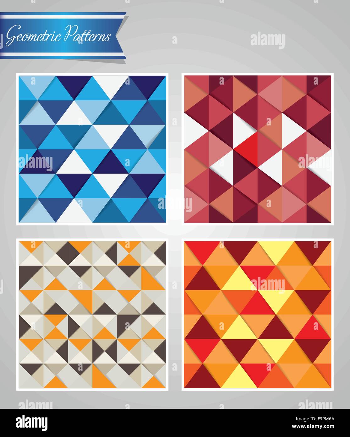 Modern triangular geometric patterns Stock Vector Image & Art - Alamy