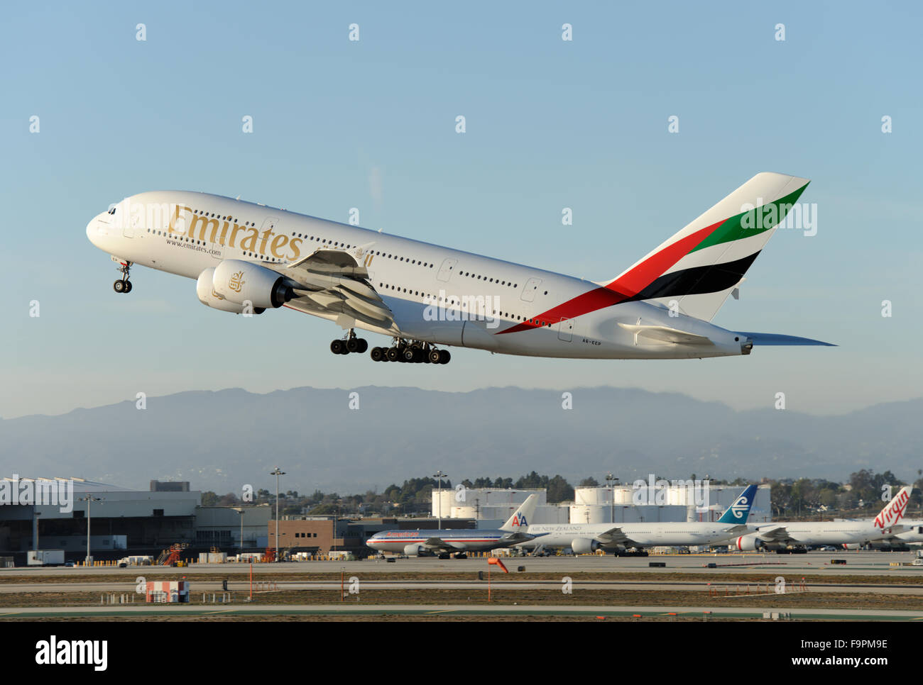 Emirates A380 In Flight High Resolution Stock Photography and Images ...