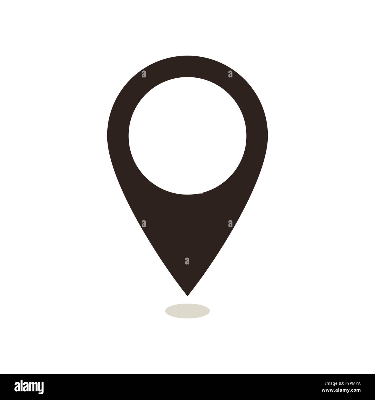 Map pointer icon isolated on white background Stock Photo - Alamy