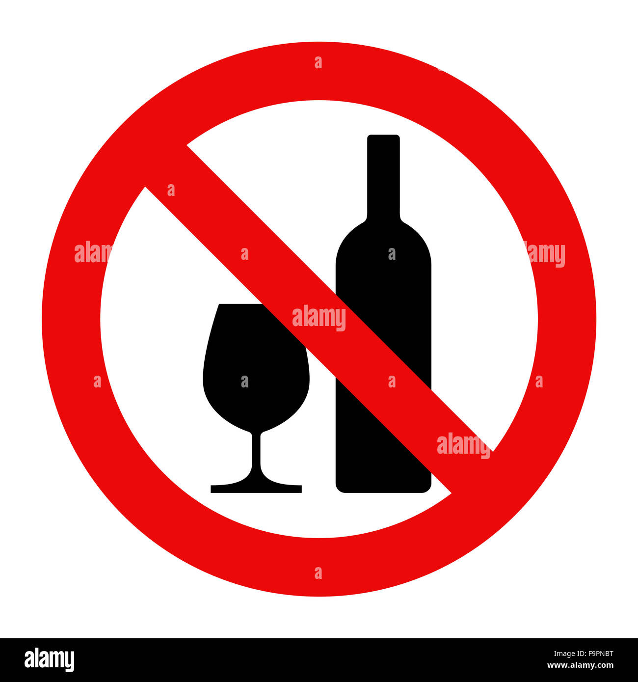 No alcohol permitted sign Cut Out Stock Images & Pictures - Alamy