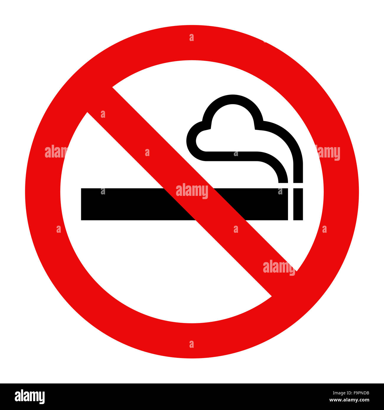 No smoking sign. Smoking prohibited symbol isolated on white background ...