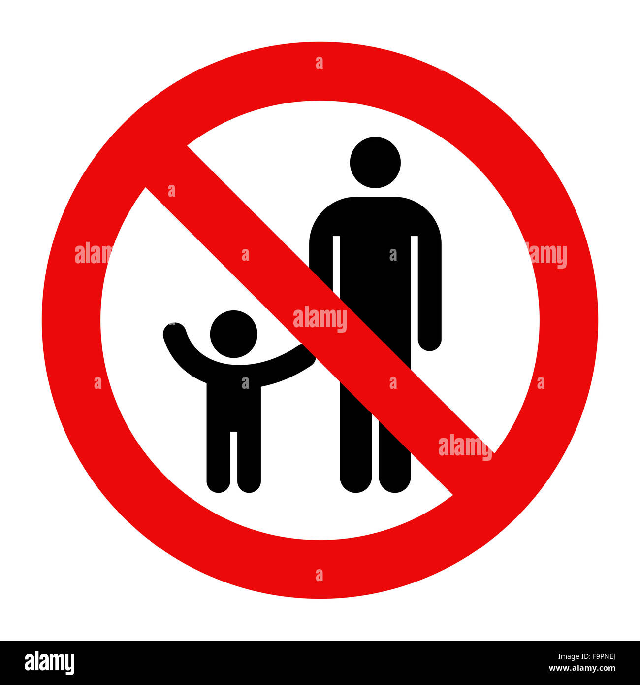 Prohibition sign child hi-res stock photography and images - Alamy