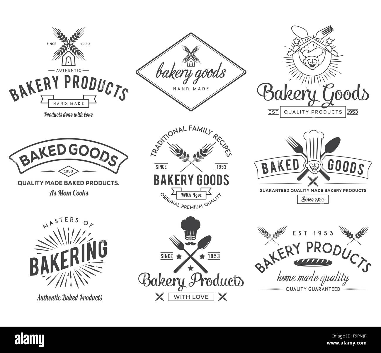 Geometric badges Black and White Stock Photos & Images - Alamy