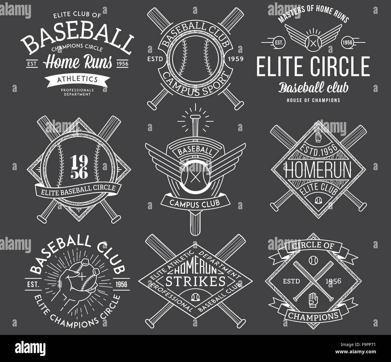Vector Baseball badges and icons Stock Vector Image & Art - Alamy