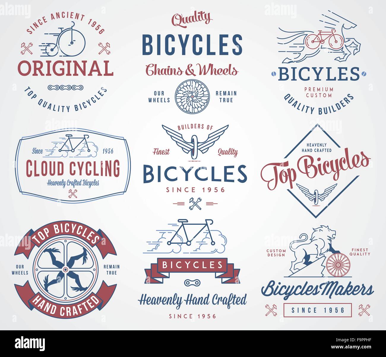 Vector bicycle badges and labels for any use Stock Vector Image & Art ...
