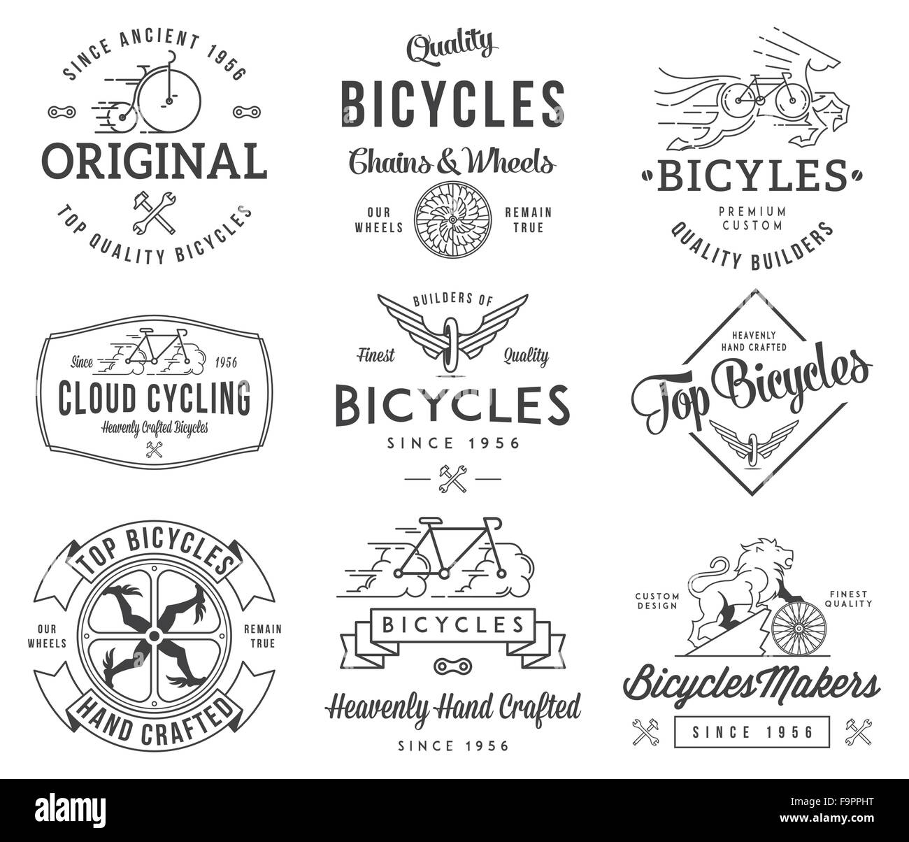 Vector bicycle badges and labels for any use Stock Vector Image & Art ...